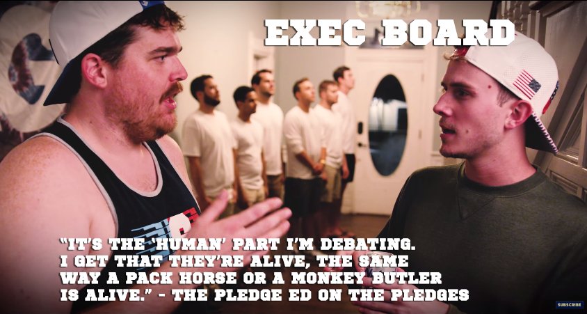 When the fraternity's pledge master doesn't consider the pledges human ...