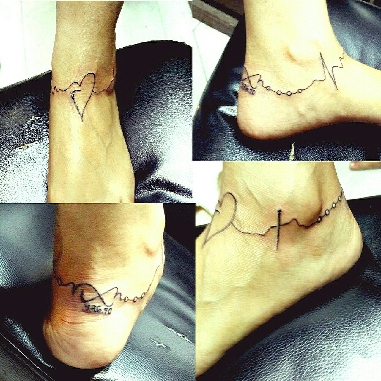 Heart Anklet Tattoos