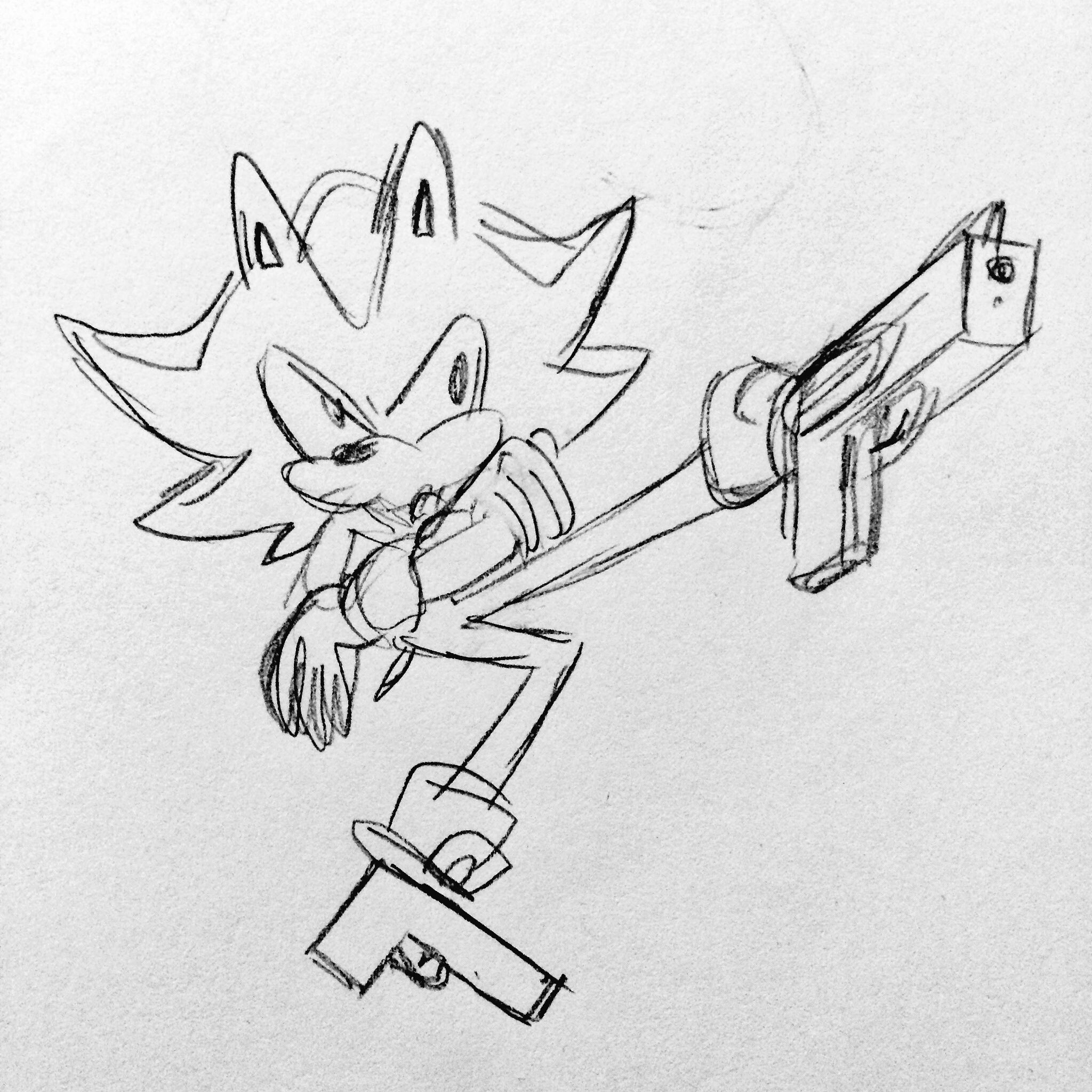 Shadow The Hedgehog Drawings With Gun