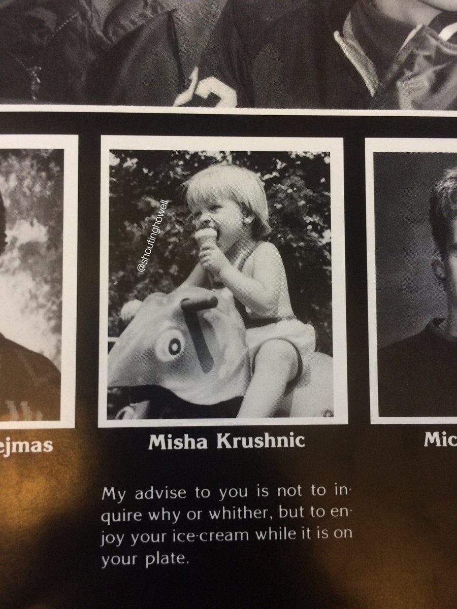 Misha Collins High School Yearbook