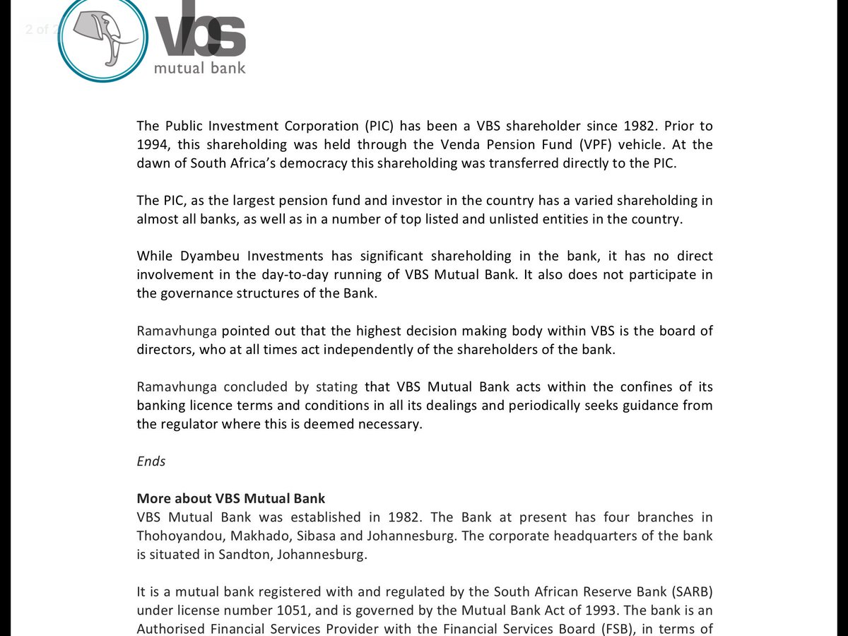 VBS bank releases media statement in apparent response to news of its ...