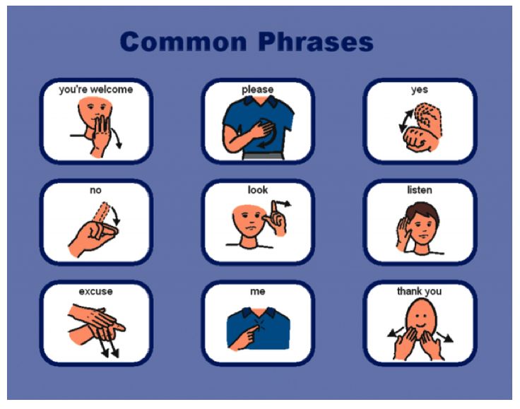 Sign Language Phrases Printable Worksheets