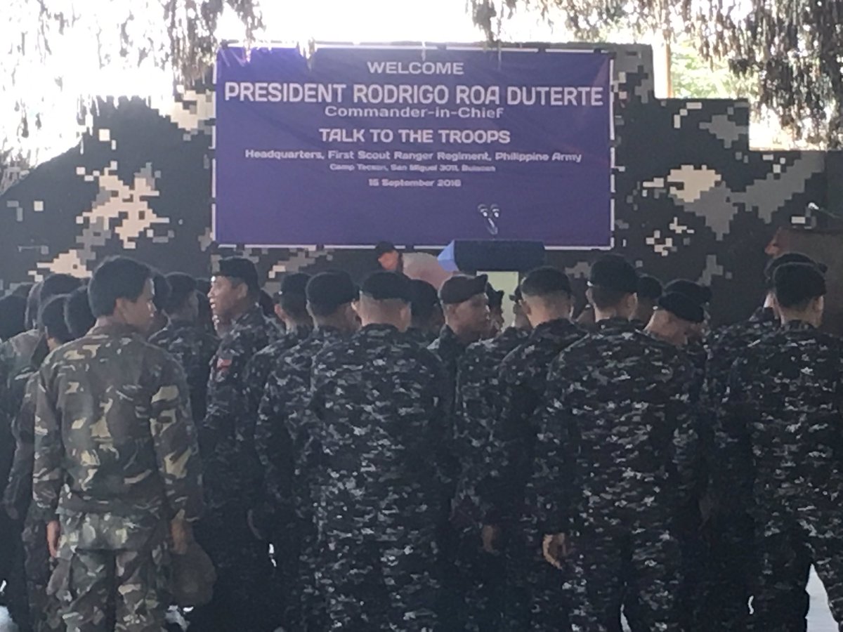 President duterte to visit first scout ranger regiment in bulacan ...