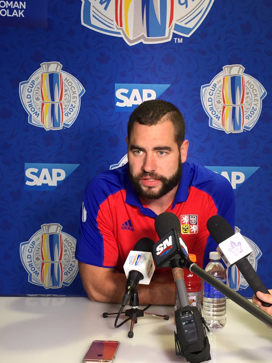 Roman Polak and Milan Michalek speak to the media on #WCH2016 Media Day ...
