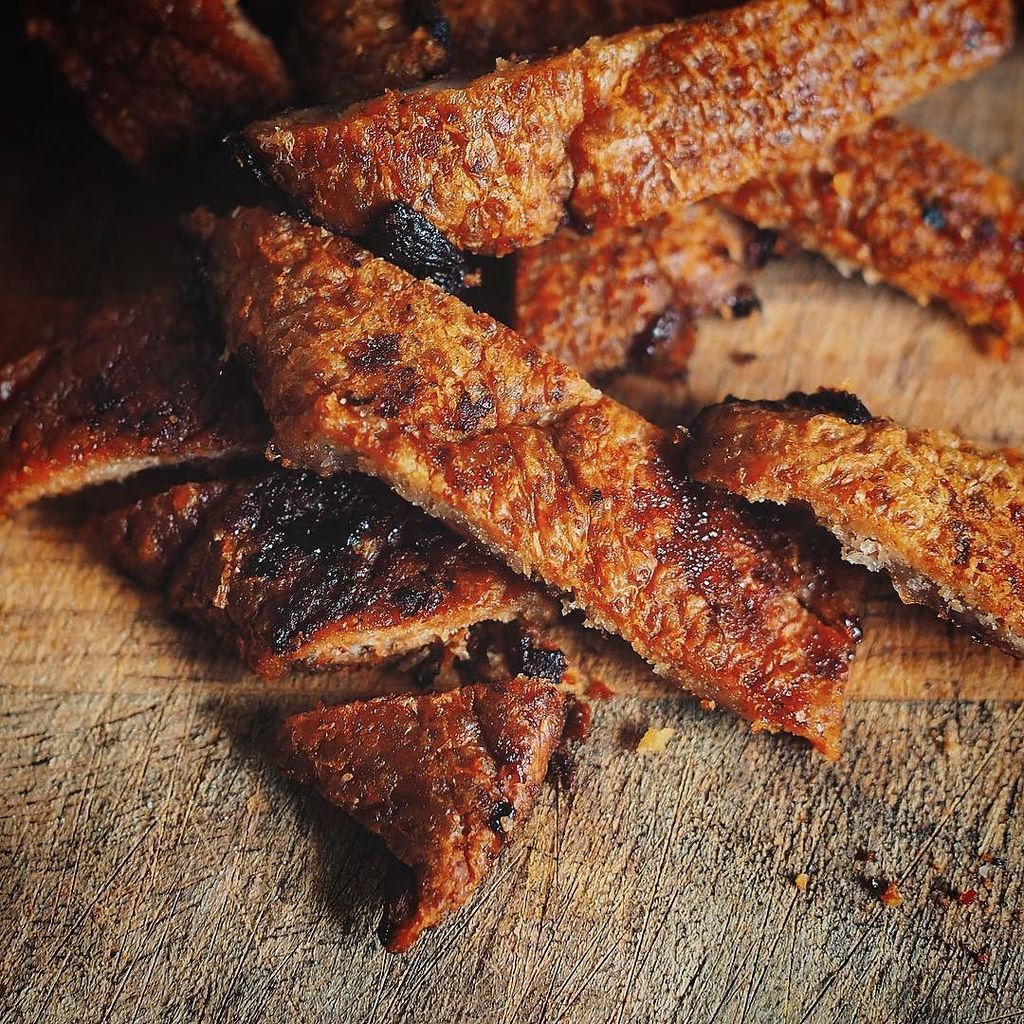 Happy fry-yay! so i am having fried up crispy duck skin for snack! 😍 ...