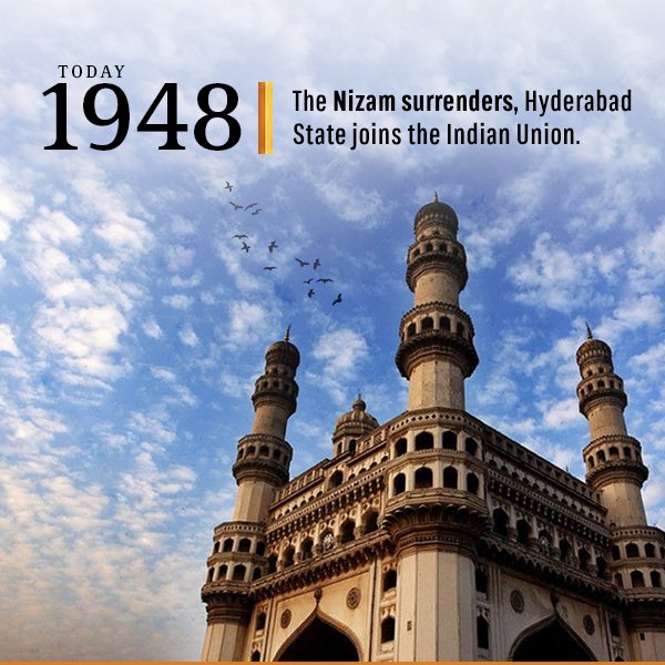 13 months after independence, the princely state of hyderabad was ...