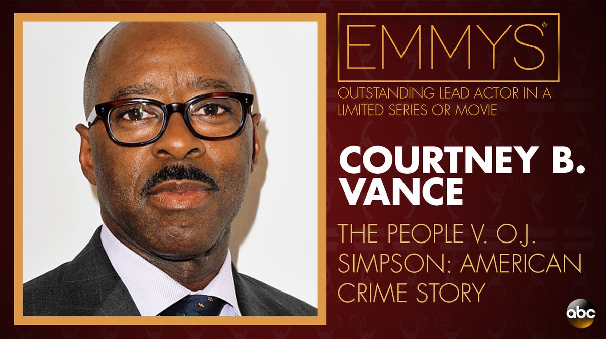 Emmys Lead Actor in a Limited Series or Movie - Courtney B. Vance as ...