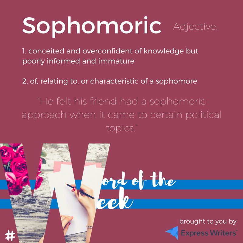 Sophomoric Definition