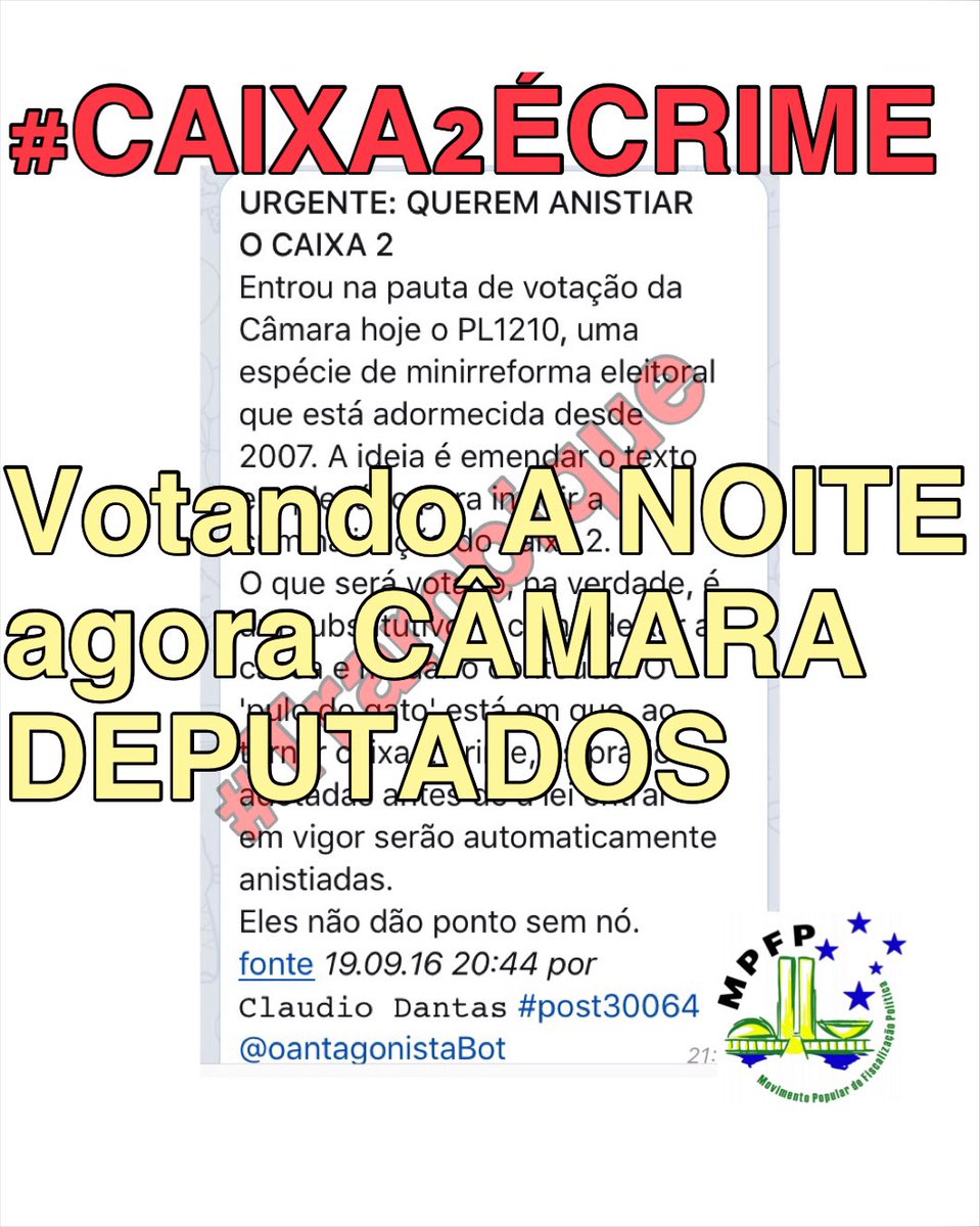 Felipe Moura Brasil On Twitter Anistiar Caixa 2 De Campanhas