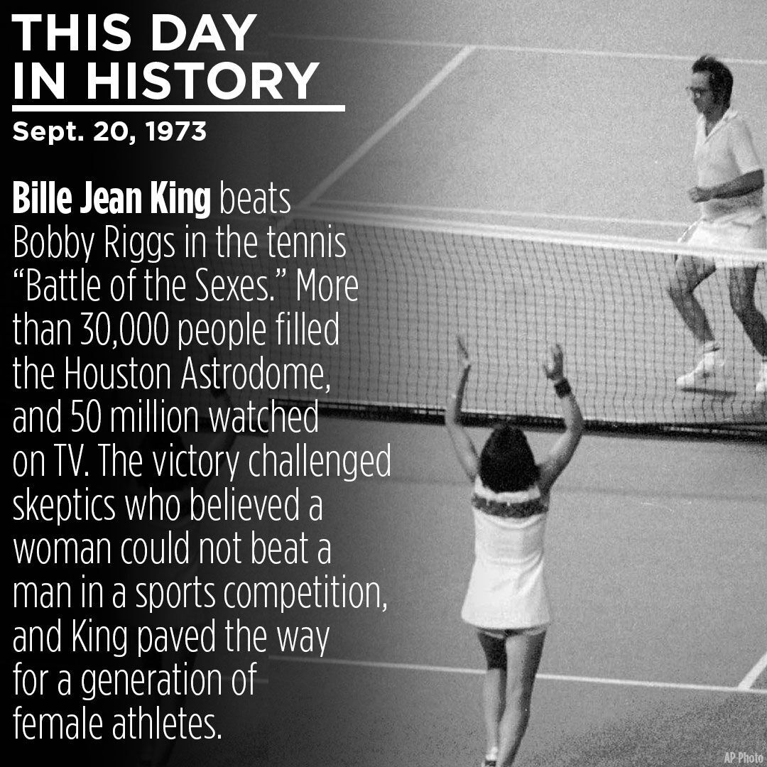 This Day in History: Billie Jean King defeats Bobby Riggs in tennis ...