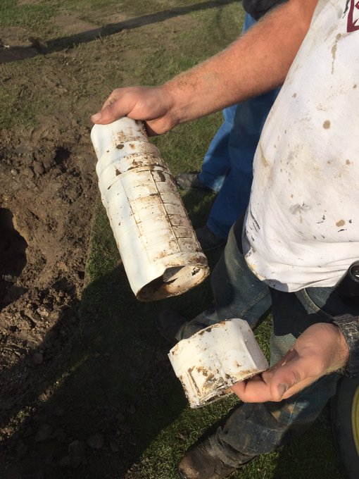 Broken pipe causes sinkhole on Purdue University football field ...