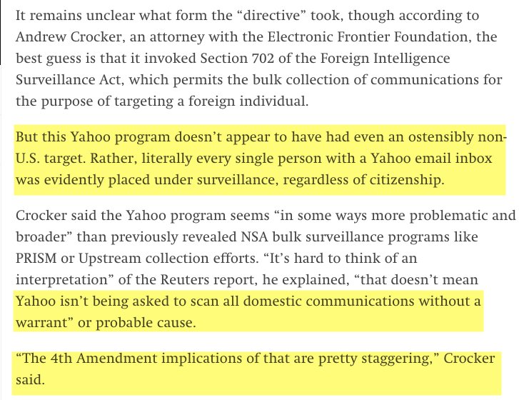 Glenn Greenwald on Twitter: "It's highly likely that the Yahoo/NSA program Reuters exposed ...