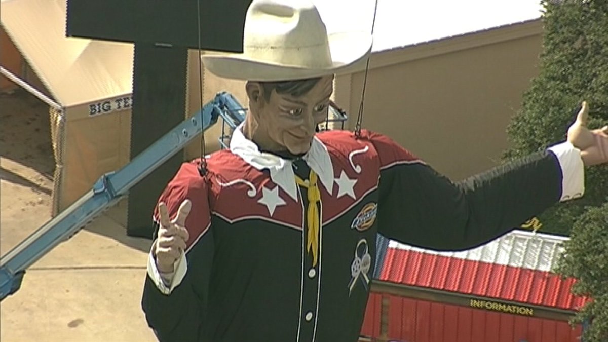 Everyone’s favorite gigantic cowboy is now ready for the StateFairOfTX ...