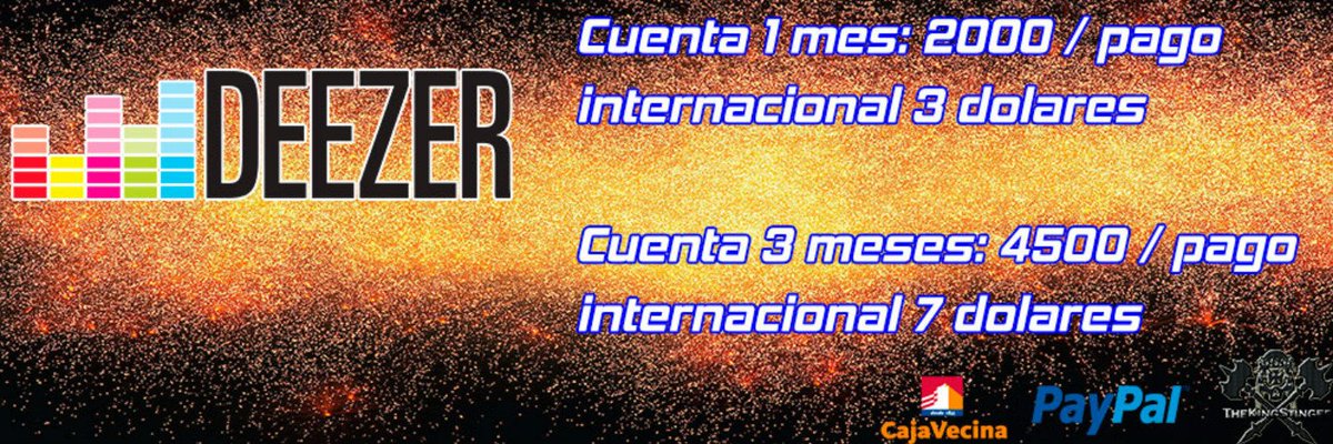 Venta de Deezer (@Cuentas_deezer) | Twitter