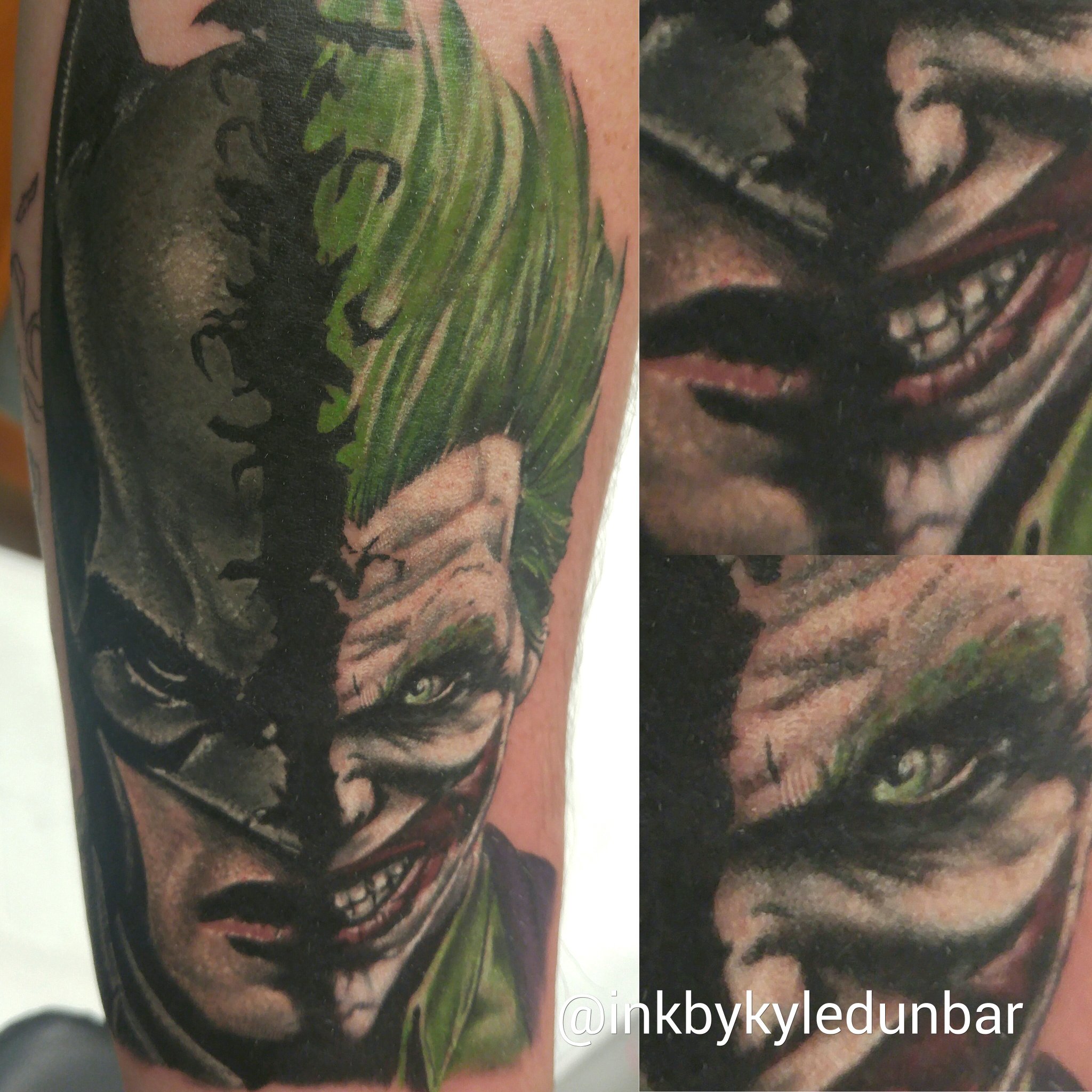 Half Batman Joker Face