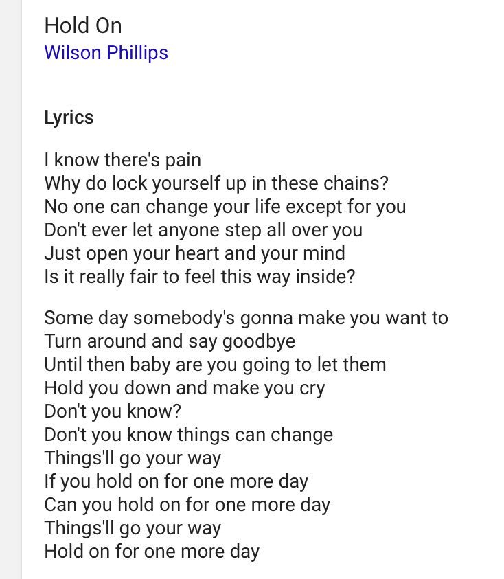 Wilson Phillips Hold On