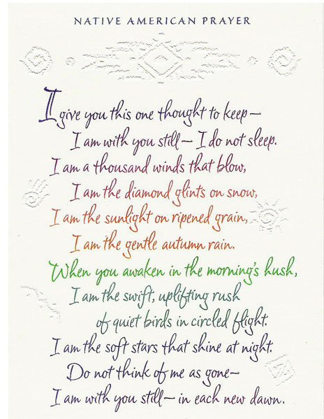 Native American Bereavement Quotes Live Your Life Poem Wall Art Framed