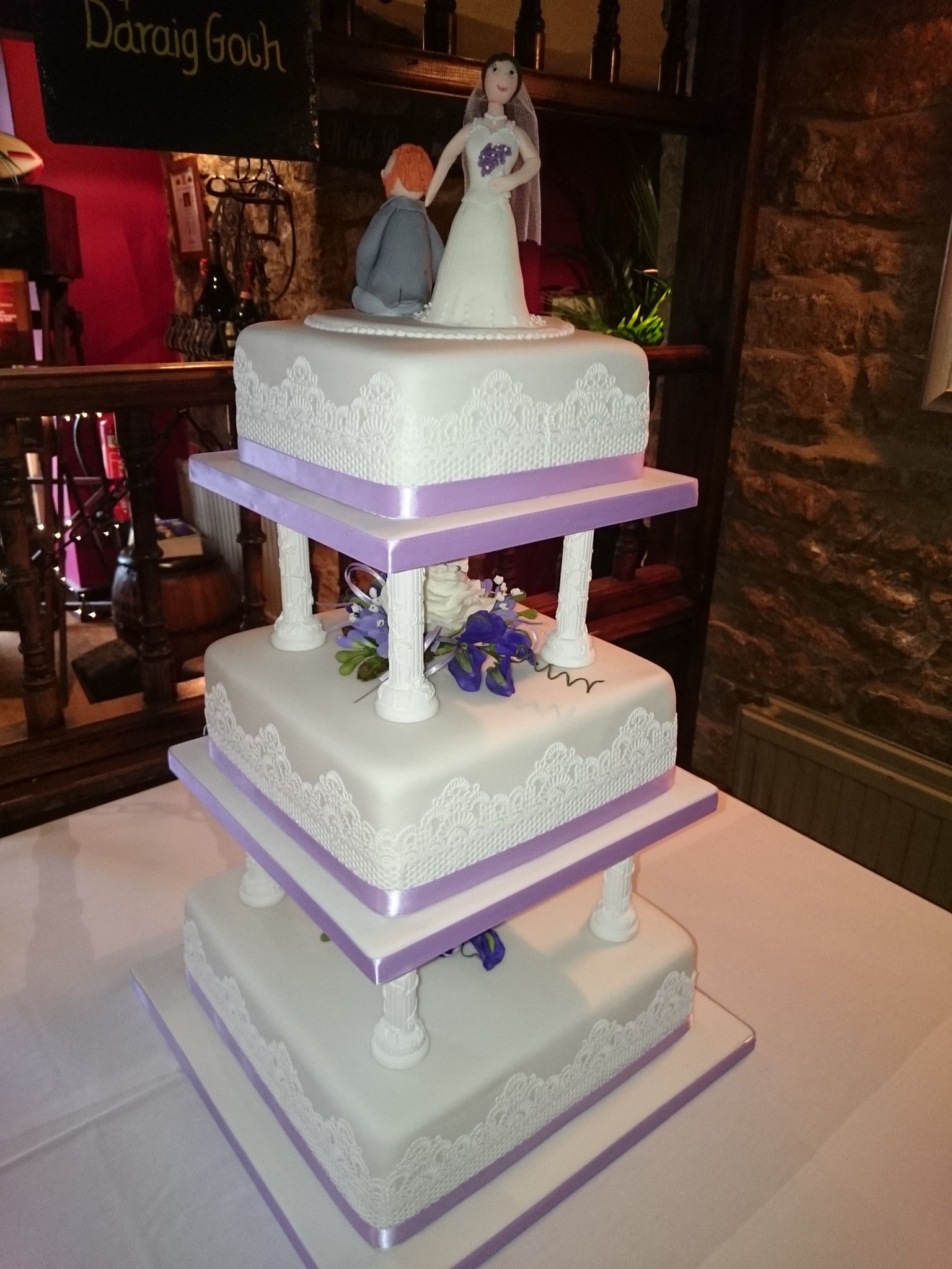 Tiered Wedding Cakes With Pillars