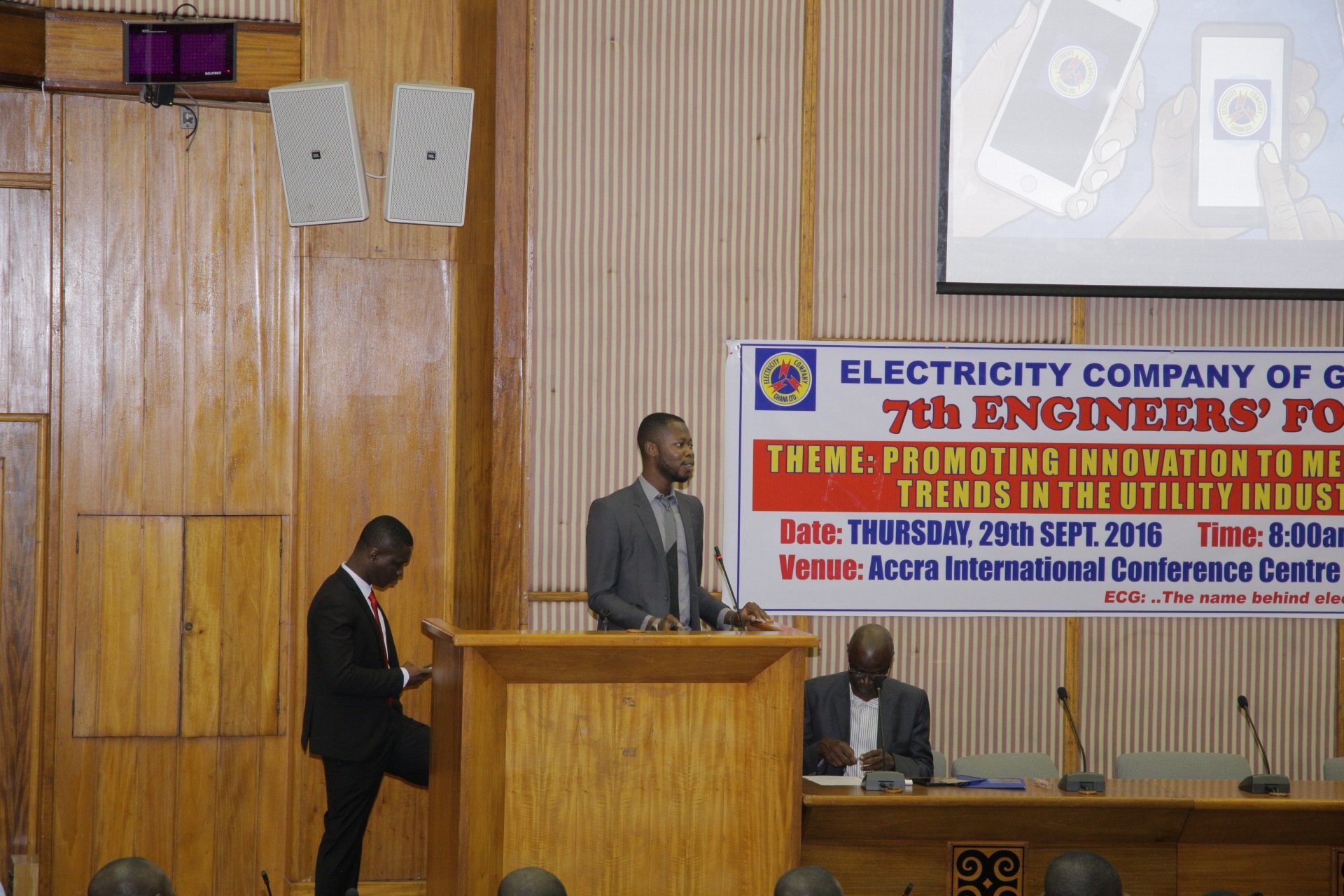 Electricity Company of Ghana Ltd on Twitter: "Gideon Sena Kwami speaking on the ECG Help Mobile ...