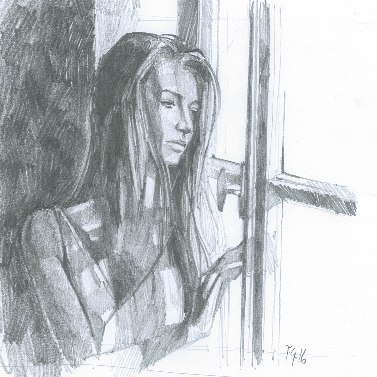 Looking Through A Window Drawing