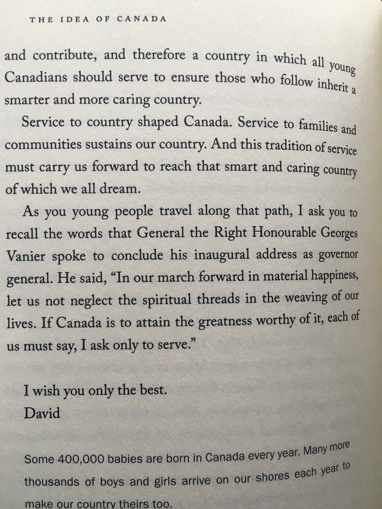 john stackhouse on Twitter: ""Service to country shaped Canada." Pleasure to quote ...