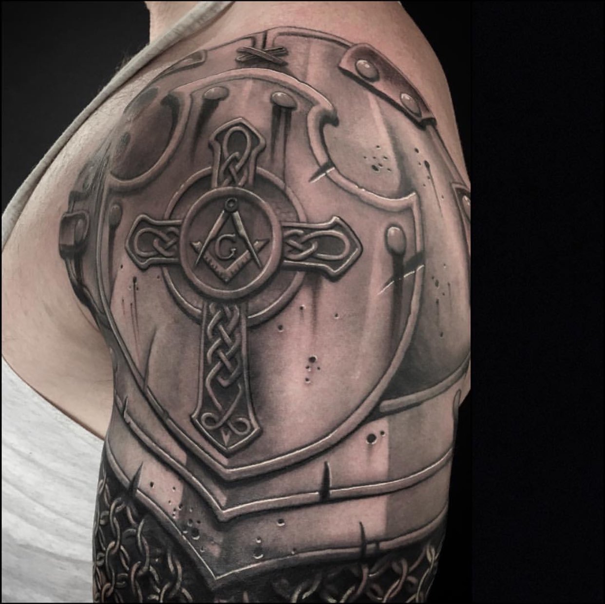 Cross Armor Tattoo