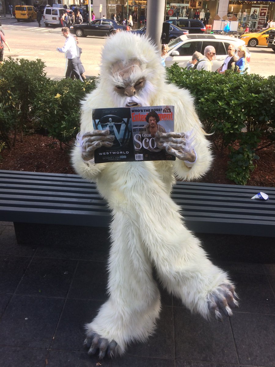 Spotted: A Yeti in NYC doing some light reading! ? TravelChannel's ...