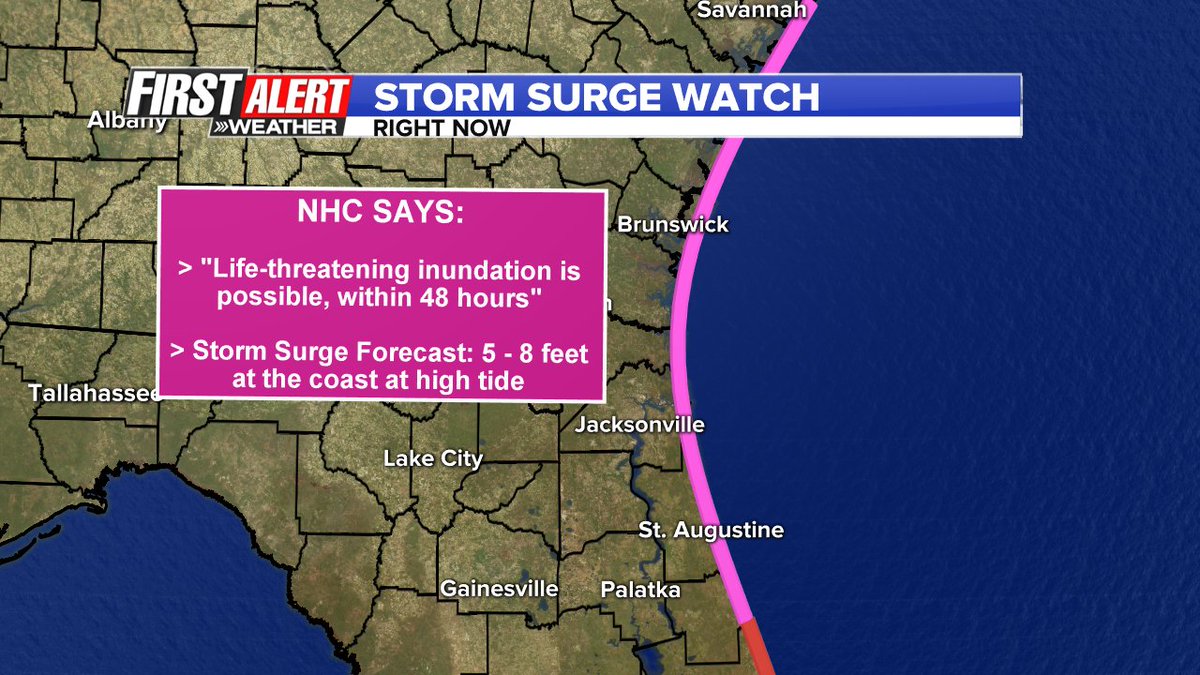 Storm Surge Watch for our entire viewing area at the coast. Potential ...