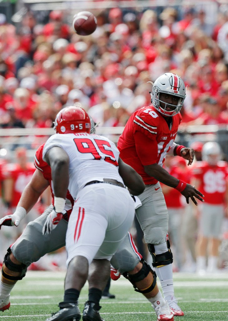 J.T. Barrett (OhioStateFB) enters Saturday 1 TD shy of tying Art ...