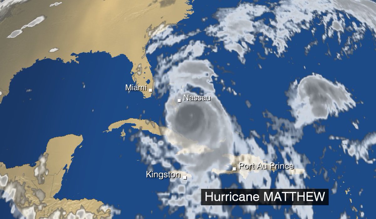HurricaneMatthew near central Bahamas with winds of 115mph. Expected to ...