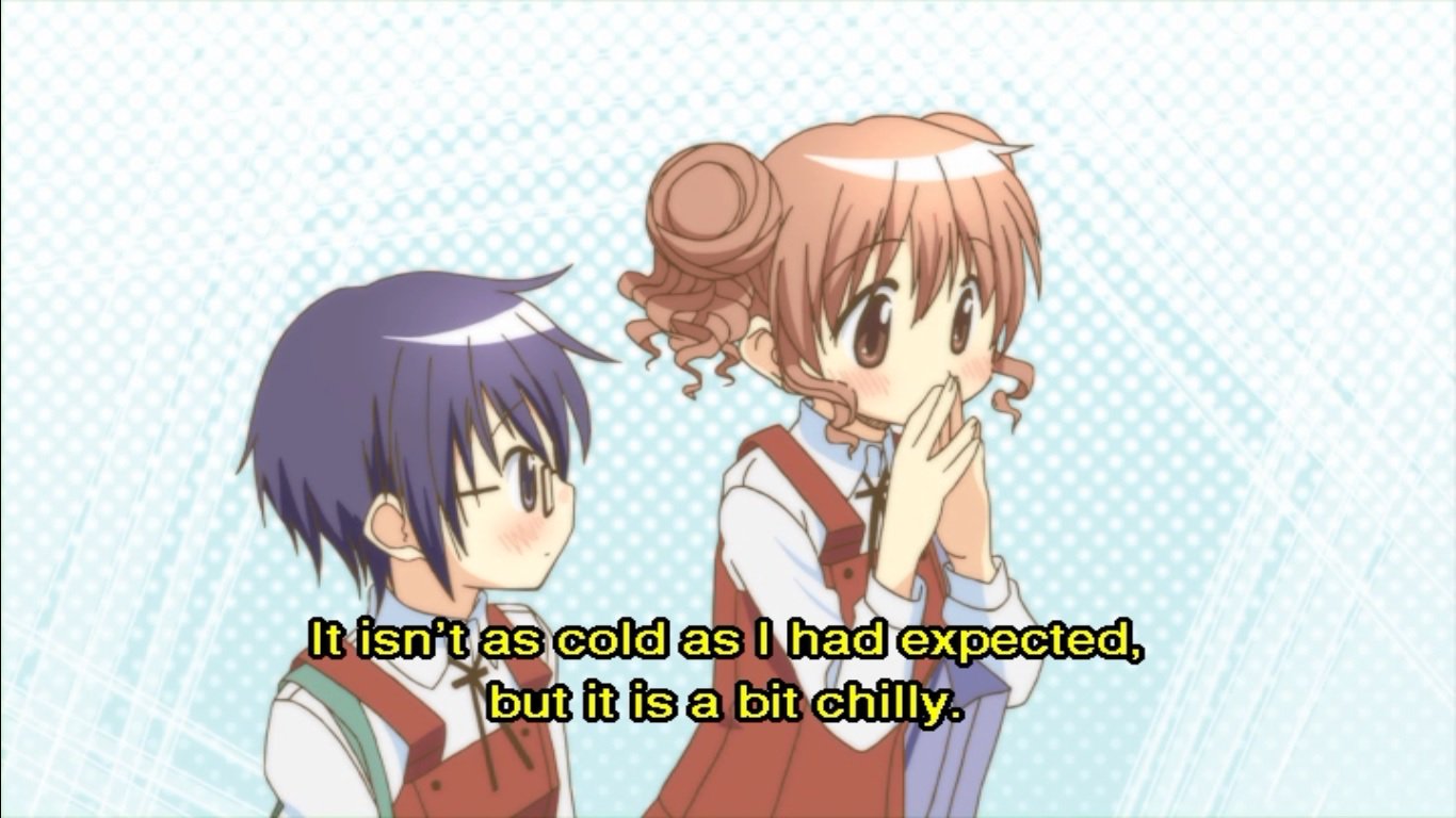 ひだまりスケッチで学ぶ英語bot on Twitter: "It isn't as cold as I had expected, but it is a bit chilly. 思ってたほど ...