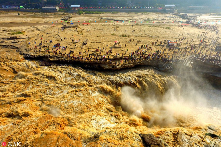 In Pic: The Hukou Waterfall of the Yellow River in N China saw many ...