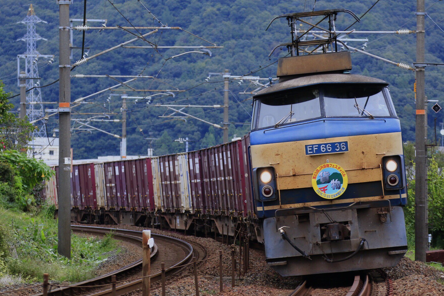 ぎる on Twitter: "5055レ EF66-36(広車公開HM) 午後はあいにくの曇り空だったけど、まあ記録程度に https://t.co/U7uaZyNdNP" / Twitter