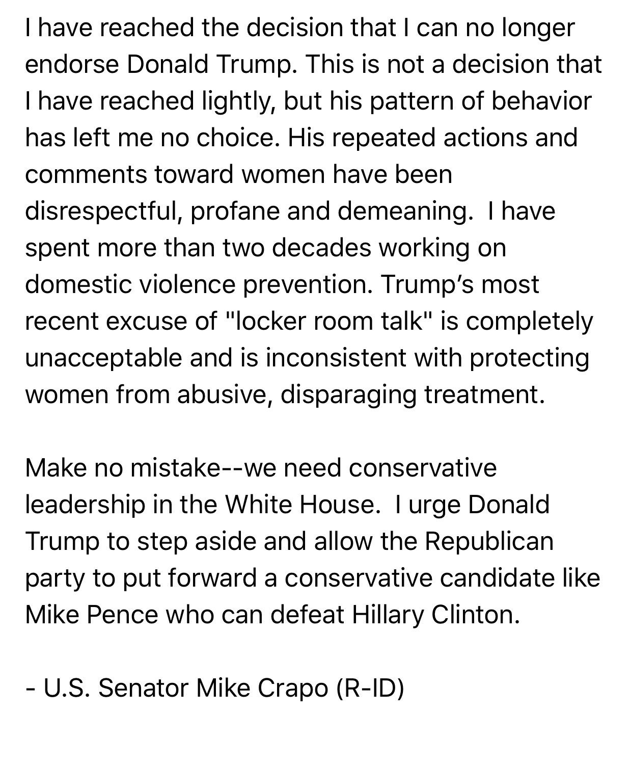 Senator Mike Crapo (@MikeCrapo) / Twitter Senator Mike Crapo (@MikeCrapo) / Twitter