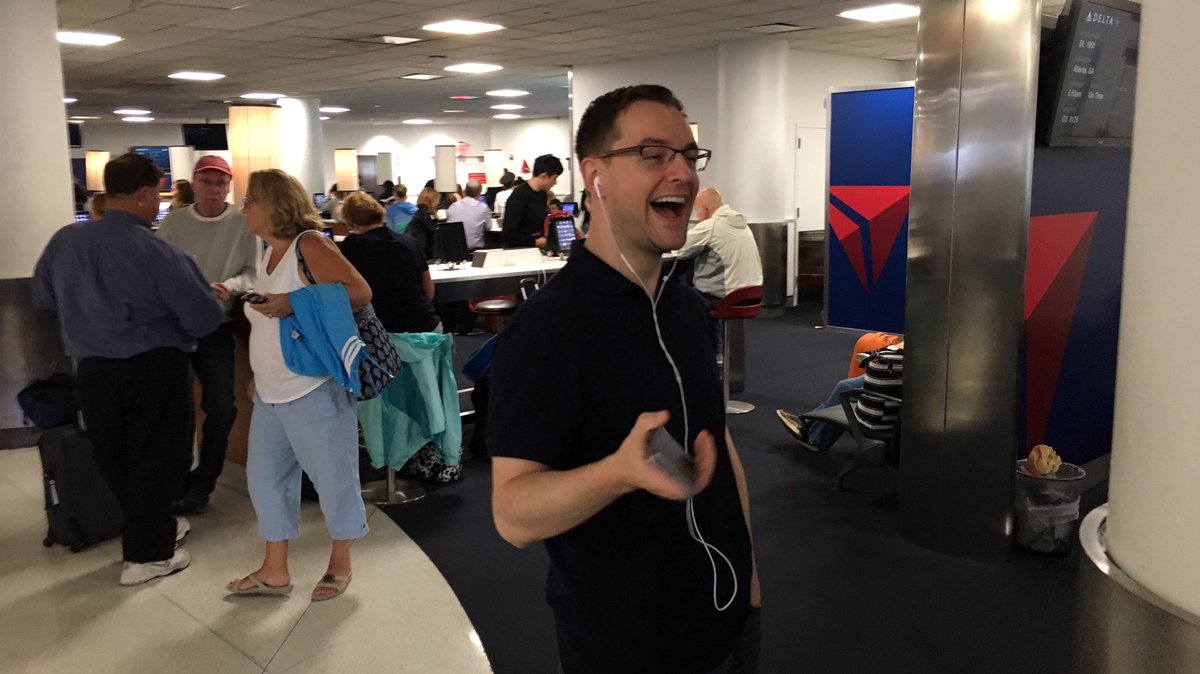 Robby Mook : LGA waiting Delta STL Robby Mook snapped mid body language ...