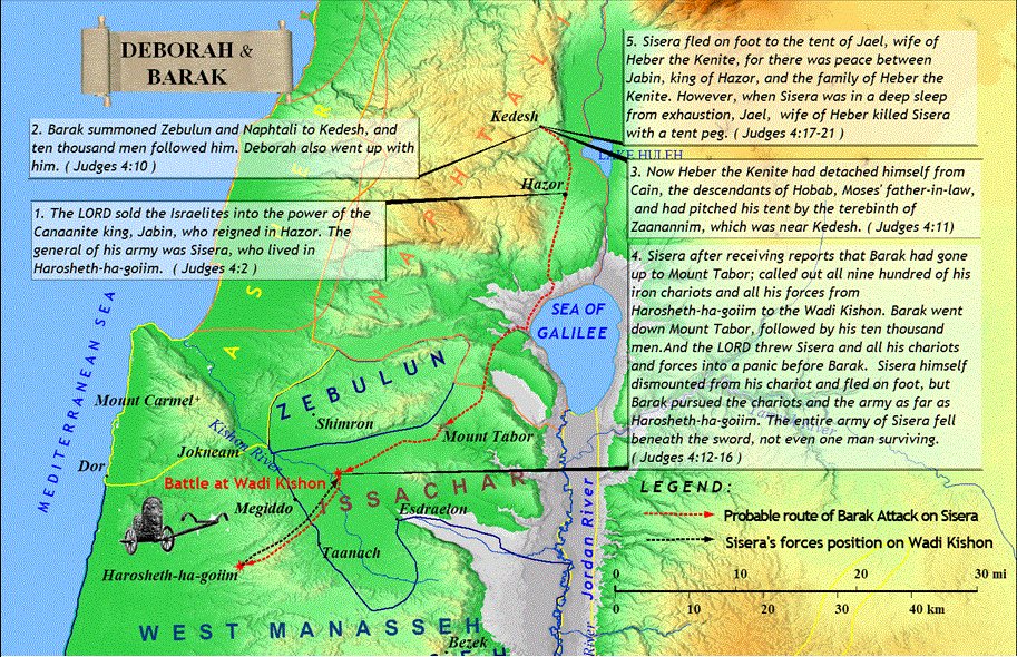 Deborah And Barak Map