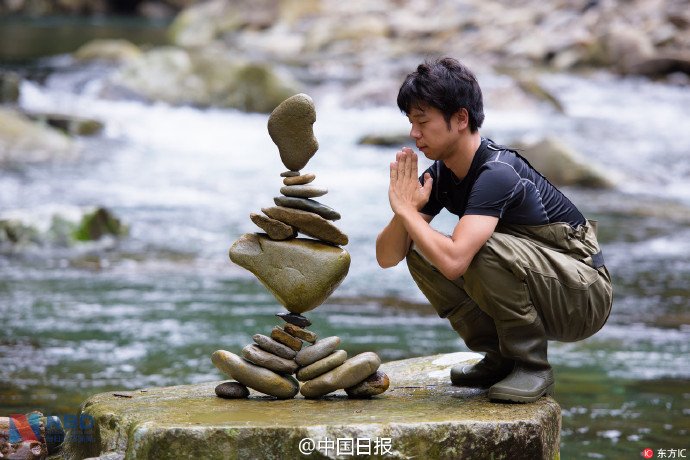 This is another level of Jenga; Japanese artist showcases his rock ...