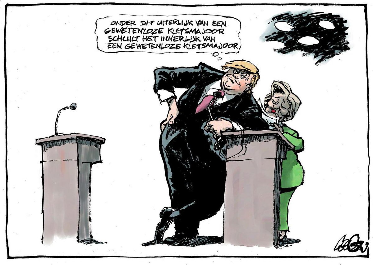De cartoon van Jos Collignon: Trump debate | de Volkskrant | Scoopnest