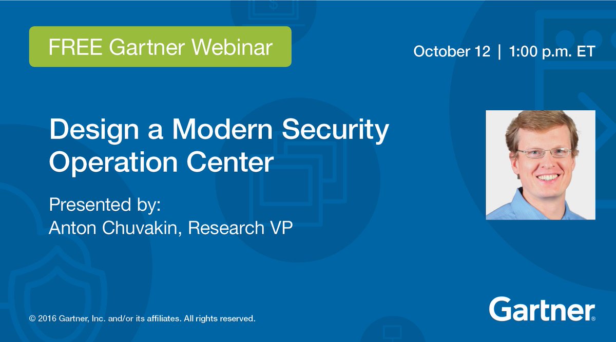 Webinar, 10/12, 1 pm ET: Design a Modern Security Operation Center SOC ...
