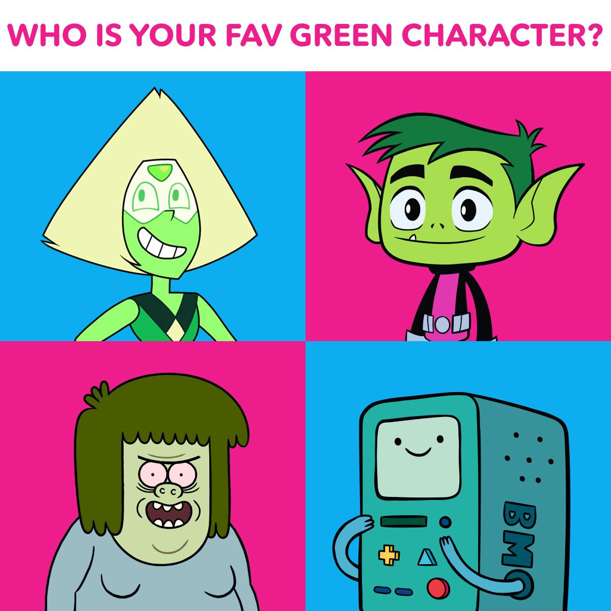 Green Cartoon Characters