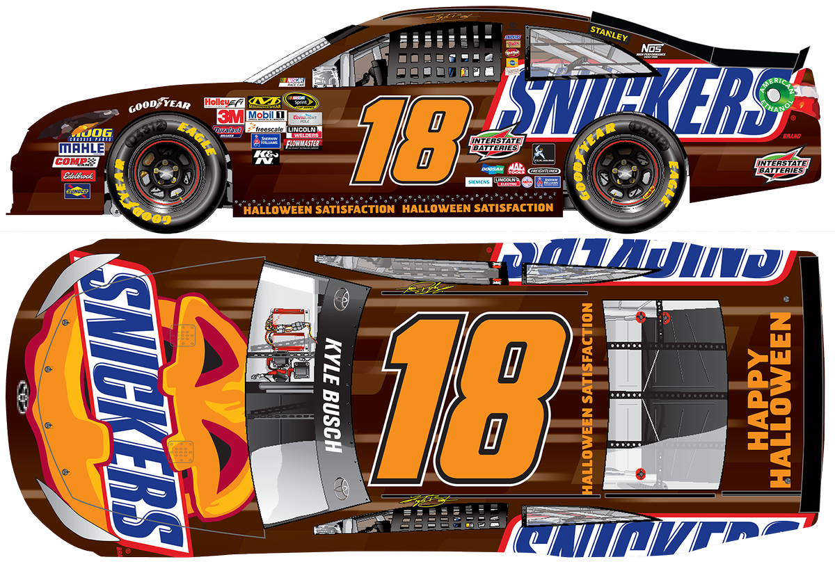 Here is Kyle Busch's Snickers Toyota Camry for Talladega! : r/NASCAR