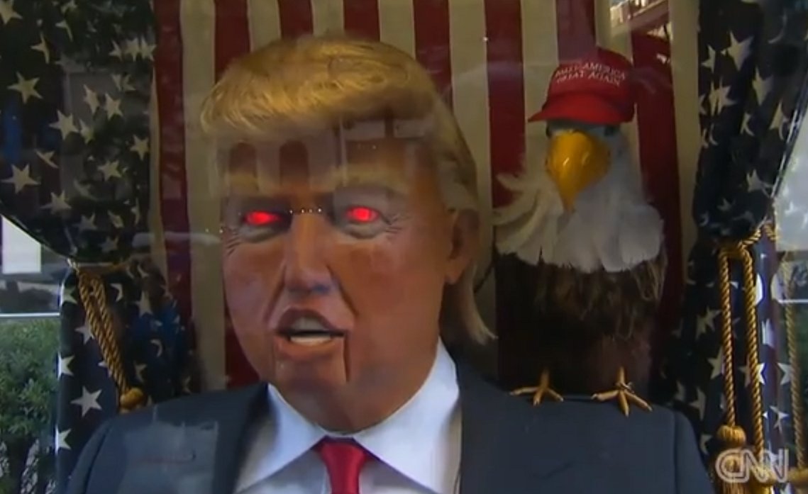We're taking a look at a Donald J. Trump Zoltar machine in NYC ...