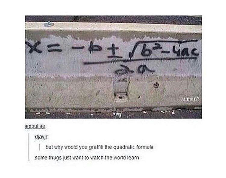 Quadratic Formula Graffiti