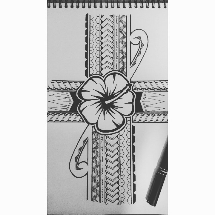 Samoan Flower Drawing