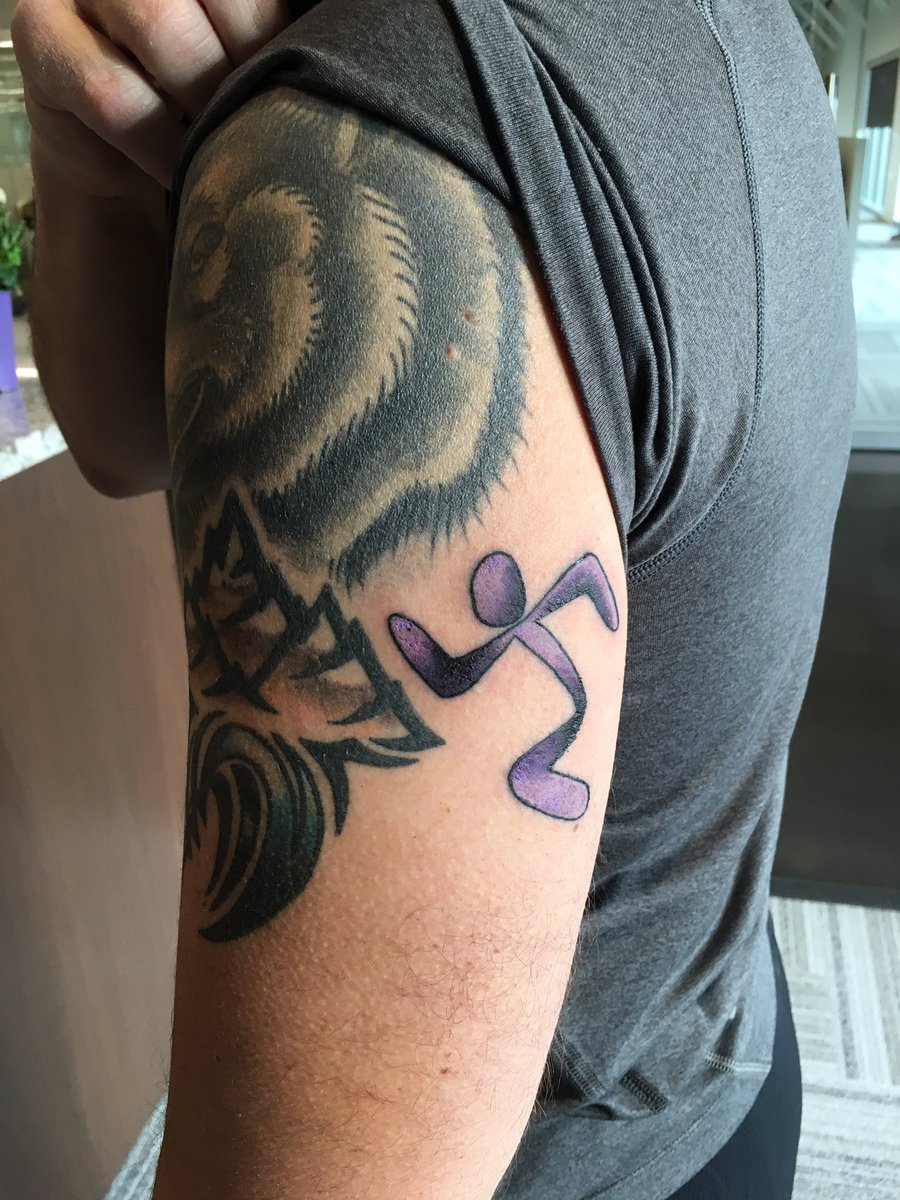 Anytime Fitness Running Man Tattoo