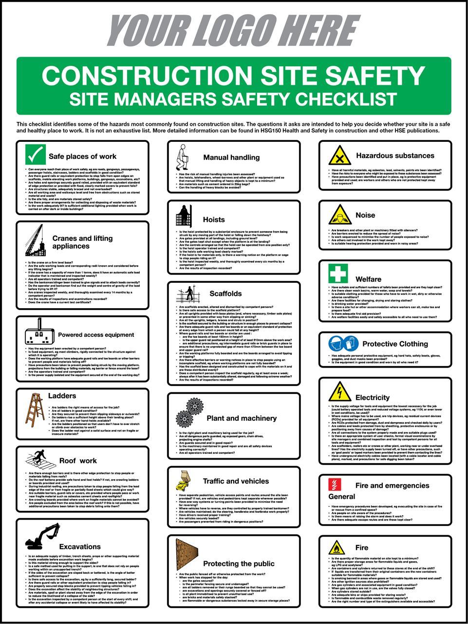Construction Safety Equipment Checklist