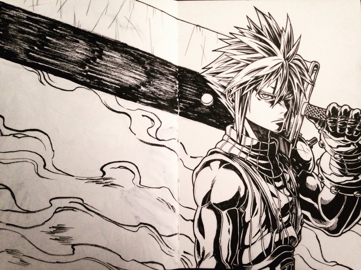 Cloud Final Fantasy 7 Drawing - Firdausm Drus