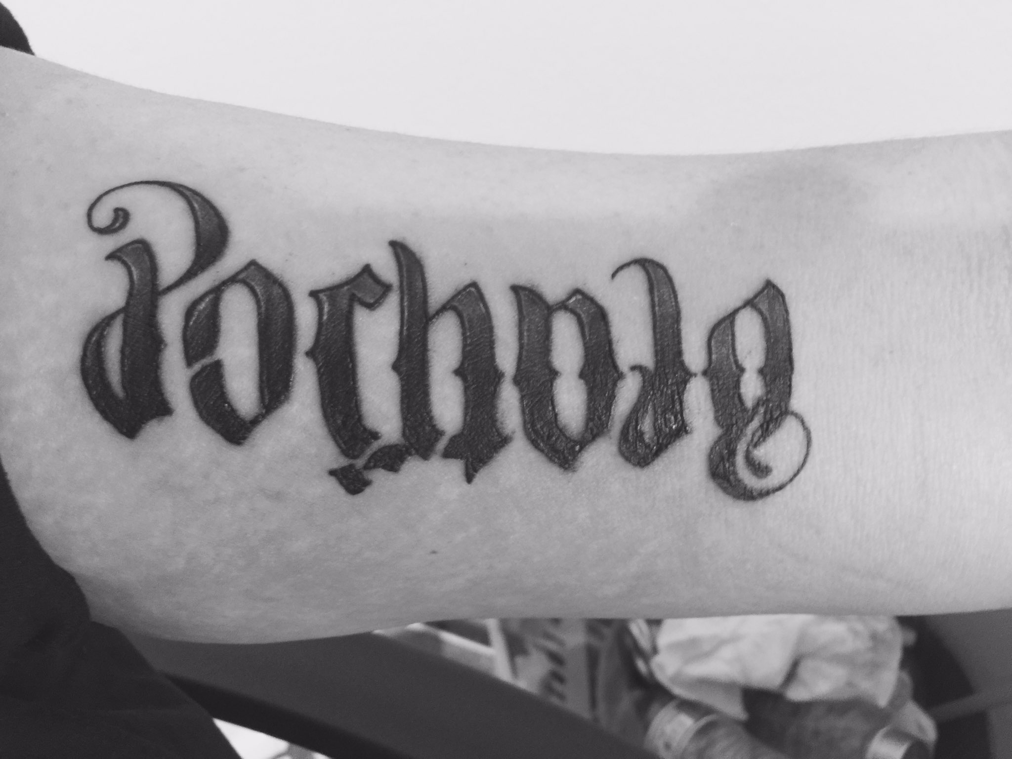 Brothers Forever Ambigram Tattoo