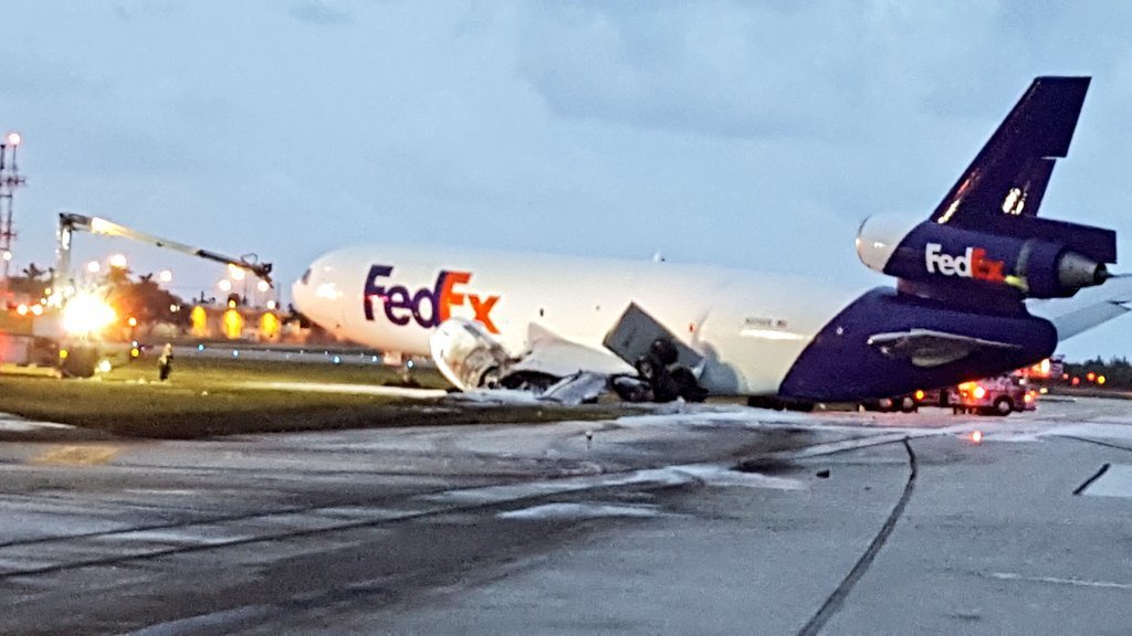 FedEx cargo plane catches fire at Fort Lauderdale airport | South ...