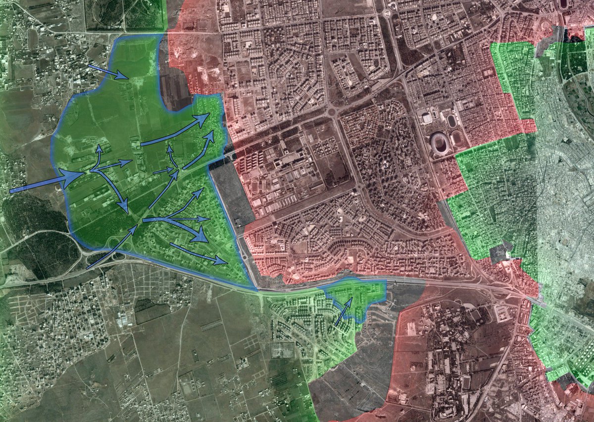 Satellite map of rebel gains from recent Aleppo offensive : r/SyrianRebels